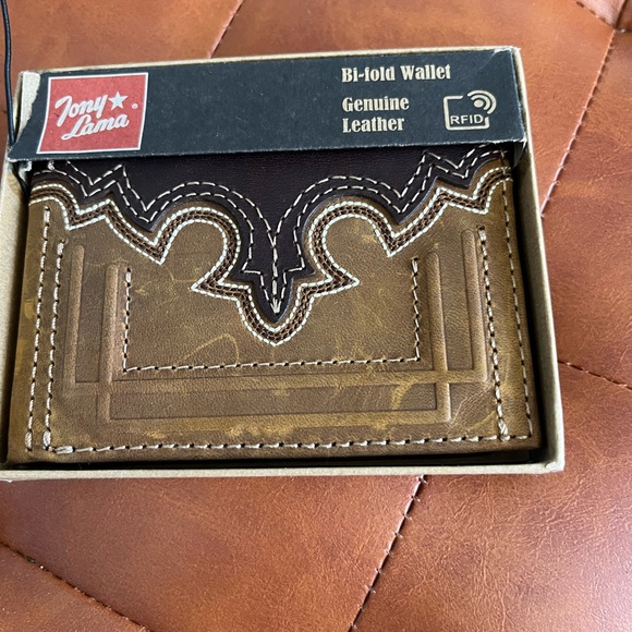Tony Lama | Bags | Tony Lama New Brown Leather Bifold Wallet | Poshmark